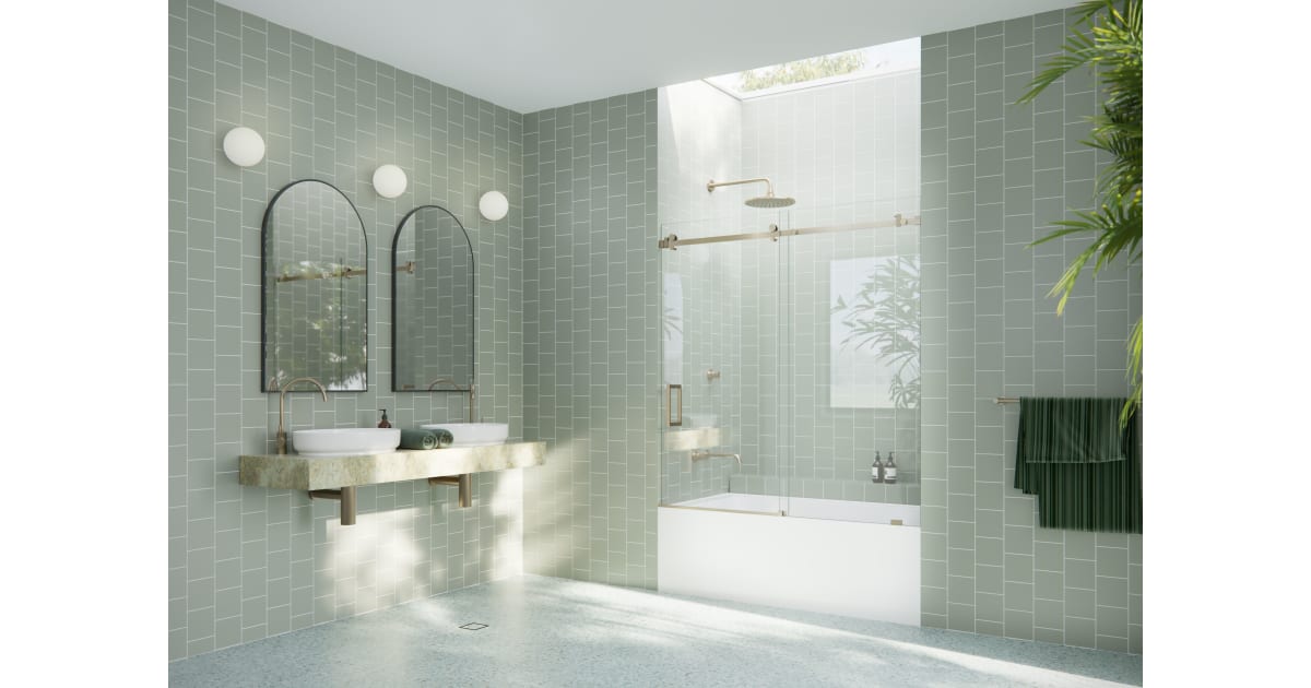 Glass Warehouse B-SQSLD-56-BB Astro 60" High x 56" Wide Sliding ...