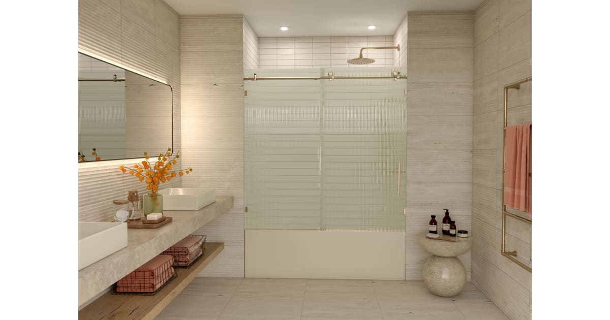 Glass Warehouse BFLSLD-60-R-BB Galaxy 60" High x 60" Wide Sliding ...