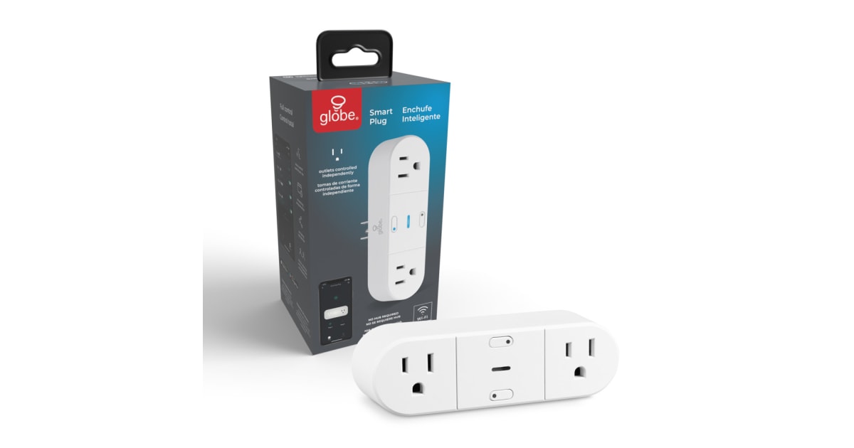 Globe Electric 50020-U Globe Smart Plug with 2 Grounded Outlets | Build.com
