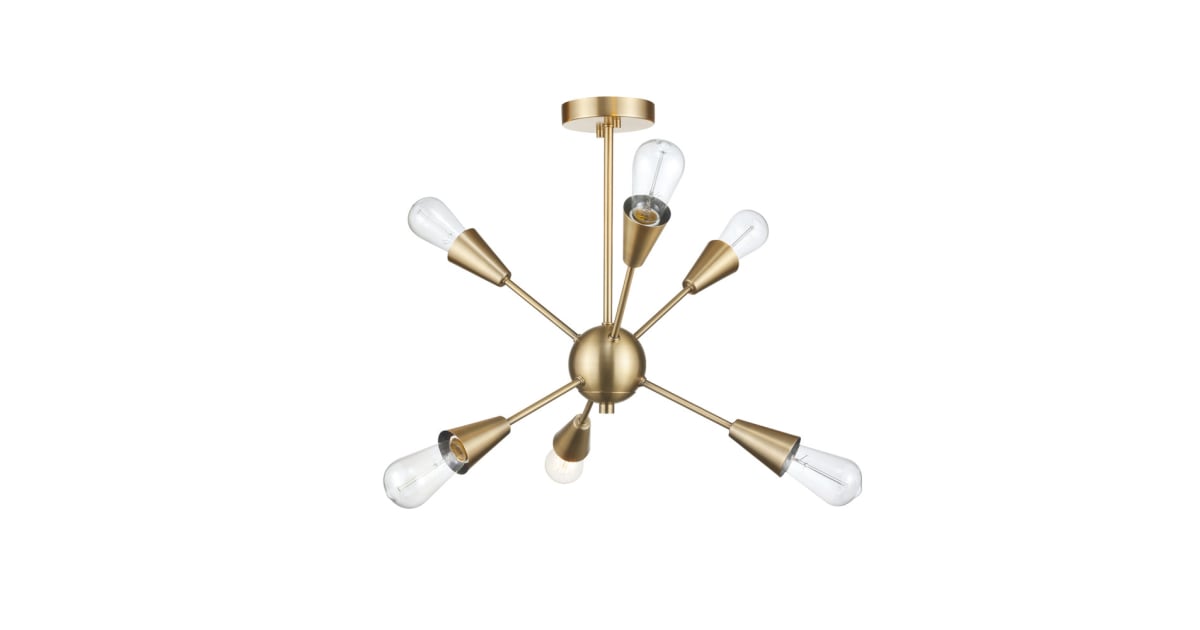 Globe Electric 61089 Clementine 6 Light 19" Wide Sputnik Chandelier ...