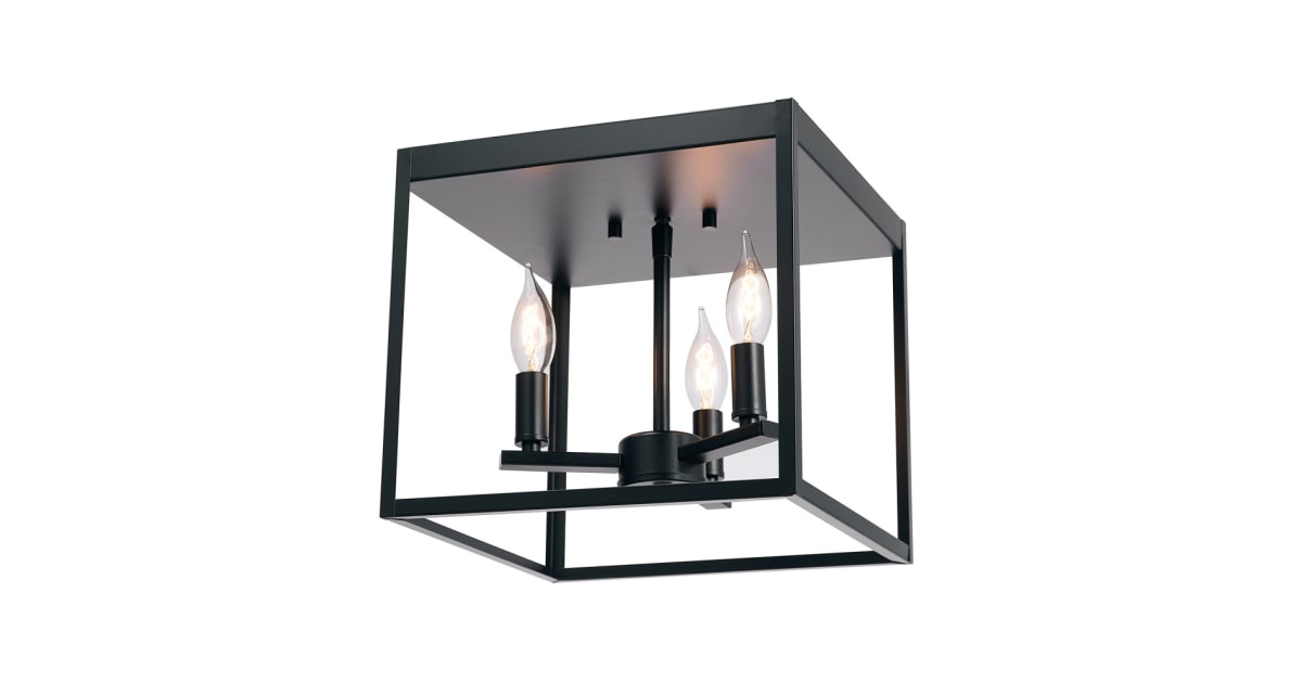 Globe Electric 91002750 Scout 3 Light 11" Wide Flush Mount Square ...