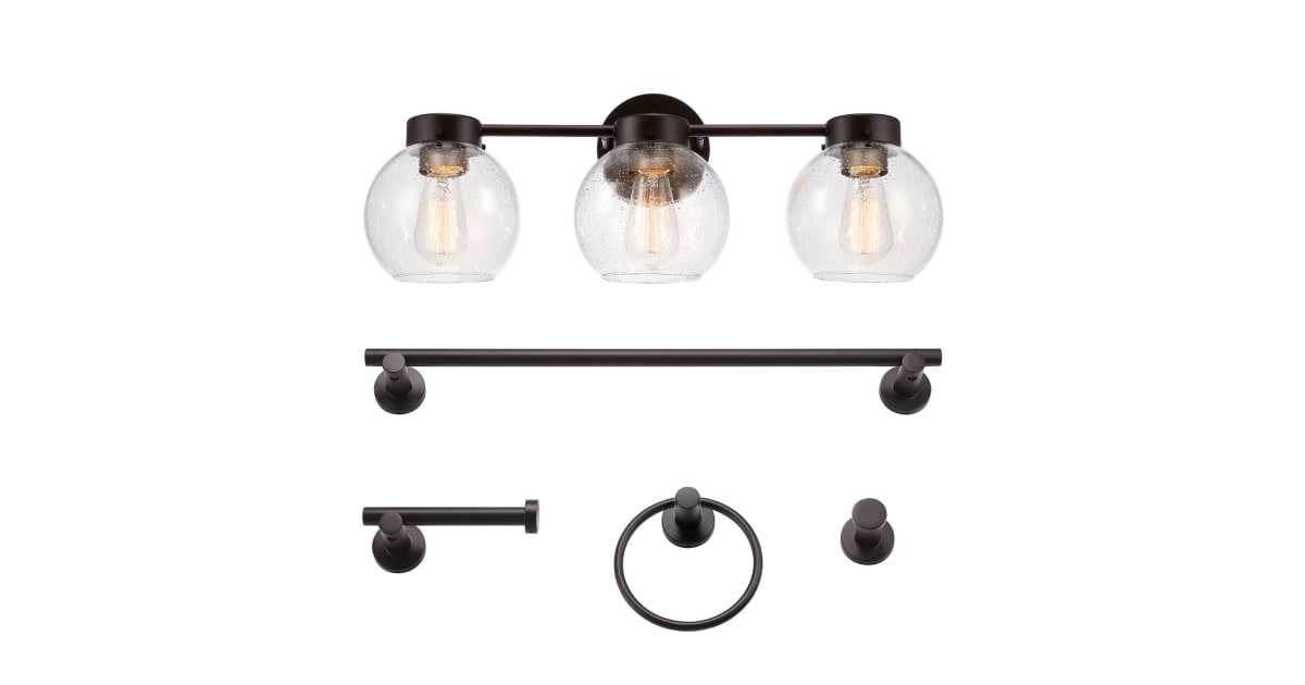 Globe Electric 91009582 Thalia Bathroom Vanity Set - 3 Light 24" Wide ...