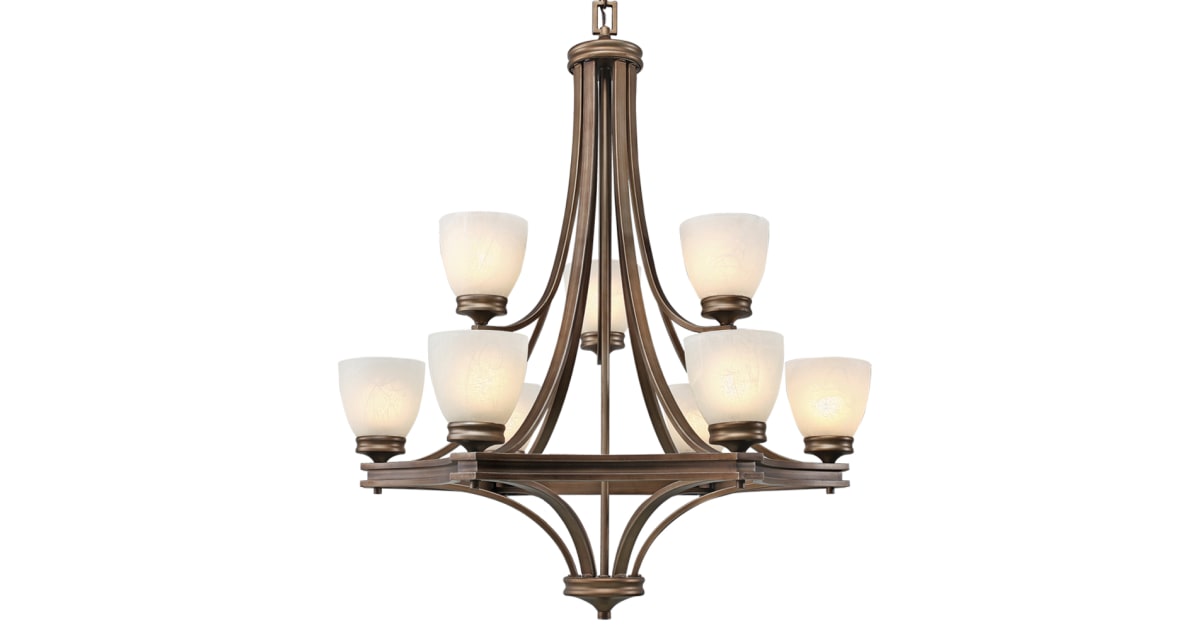 Golden Lighting 1054-9 ST Nine Light Chandelier from the Sterne ...