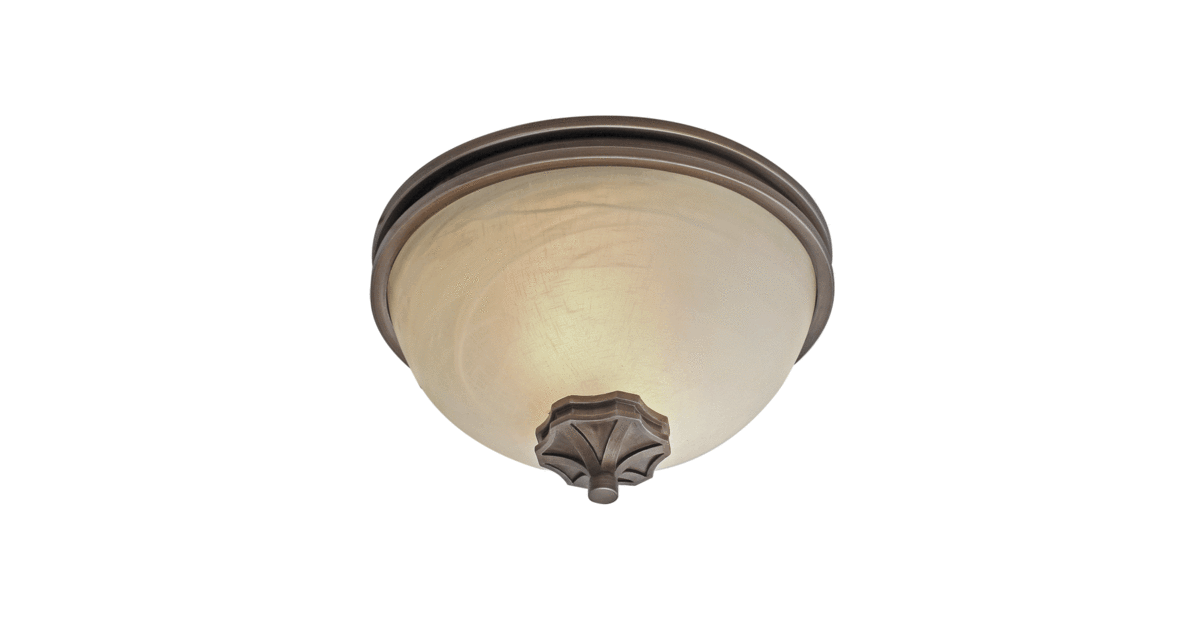 Golden Lighting 1054-FM ST Two Light Flush Mount Ceiling Fixture from ...