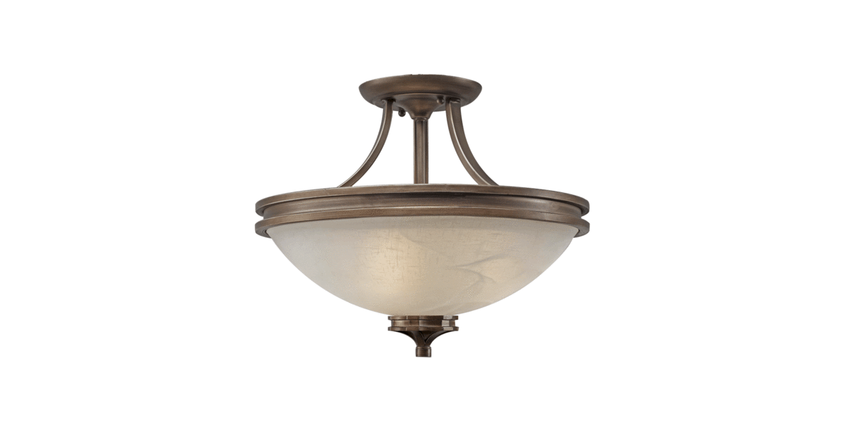 Golden Lighting 1054-SF ST Convertible Three Light Semi Flush Ceiling ...