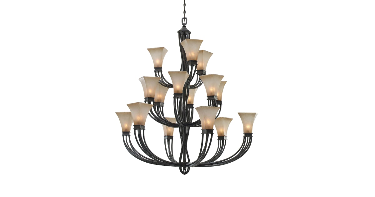 Golden Lighting 1850-15L RT Genesis 15 Light Chandelier | Ferguson Home