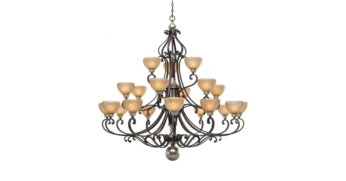 Golden Lighting 1920-21 PT Twenty One Light Chandelier from the ...