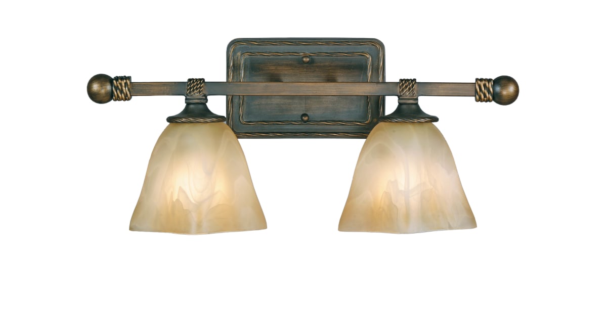 Golden Lighting 3890-BA2 GB Two Light Bathroom Fixture from the ...