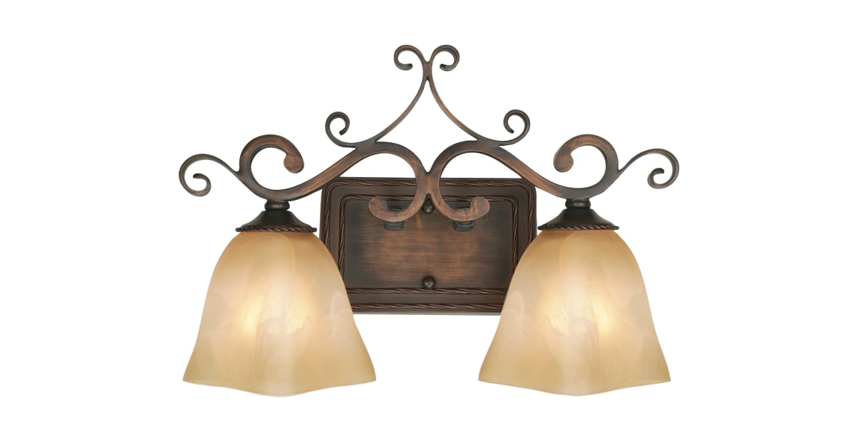 Golden Lighting 3890-VL2 GB Two Light Bathroom Fixture from the ...