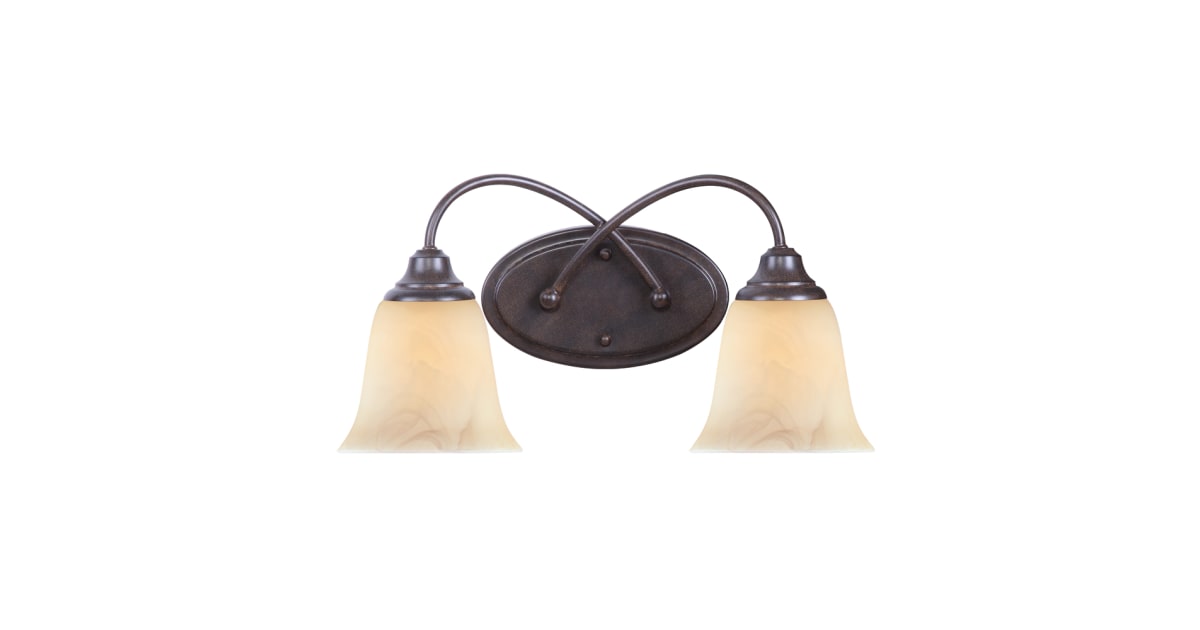 Golden Lighting 8013-BA2 PC Two Light Vanity Fixture from the Twirl ...