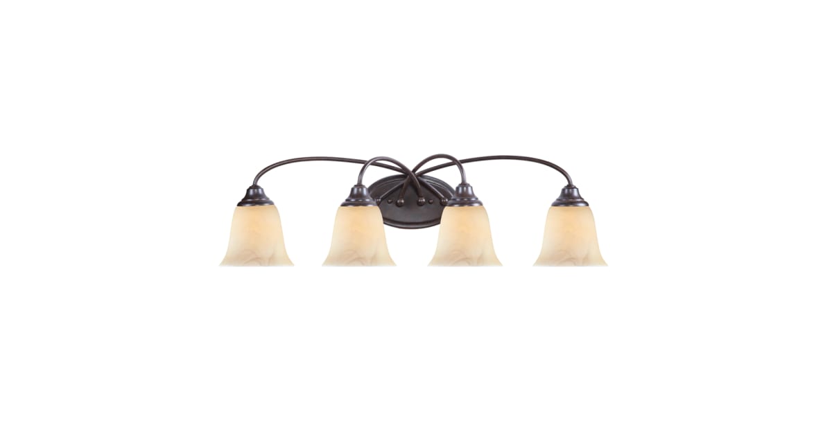 Golden Lighting 8013-BA4 PC Four Light Vanity Fixture from the Twirl ...