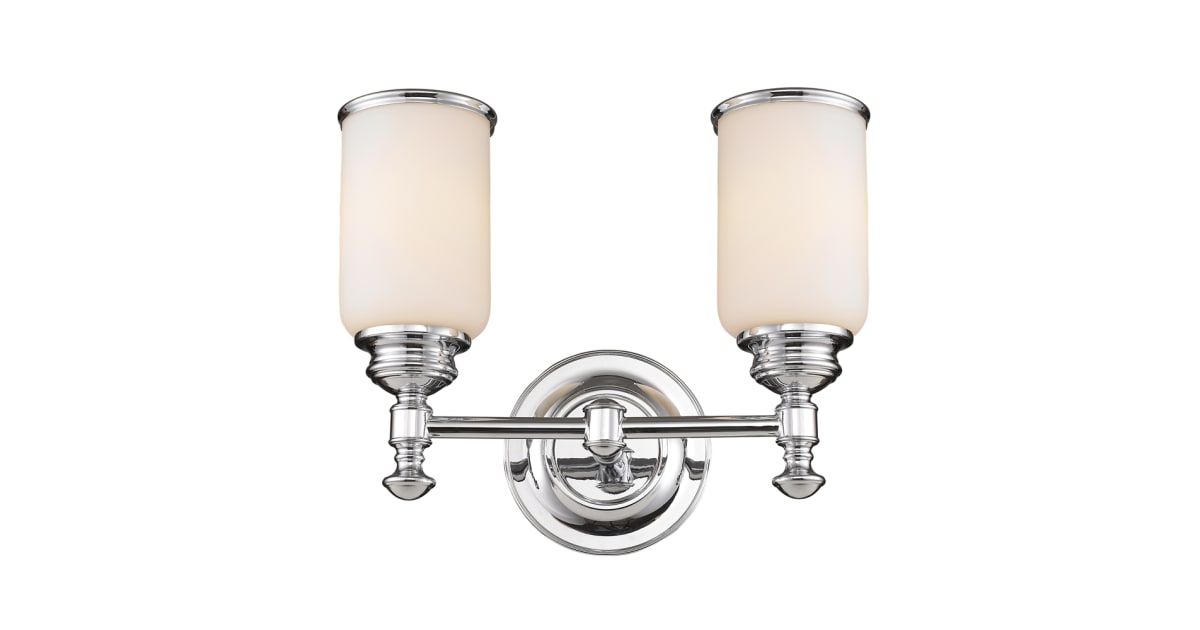 Golden Lighting E-3902 PC Two Light Bathroom / Vanity Fixture ...