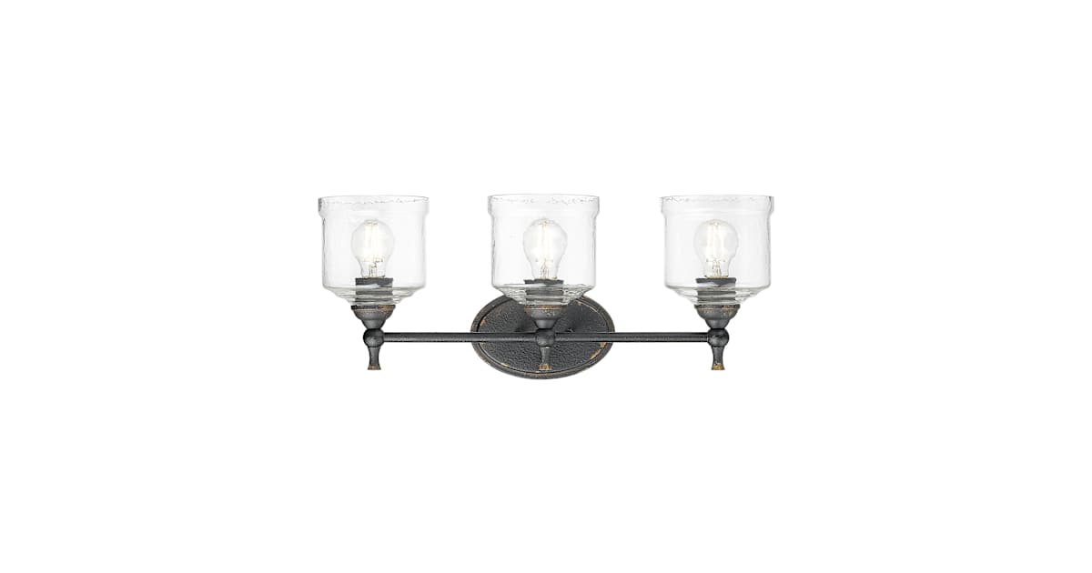 Golden Lighting 0806-BA3 ABI-HWG Keating 3 Light 24" Wide Vanity Light ...
