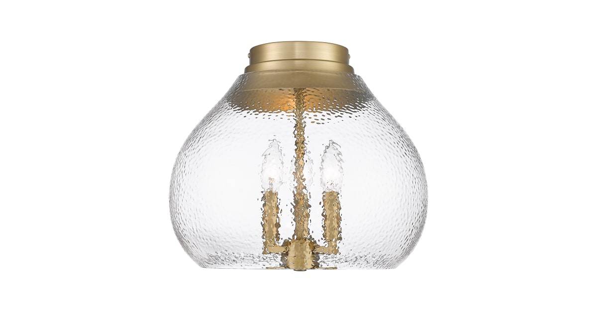 Golden Lighting 1094-3FM BCB-HCG Ariella 3 Light Flush Mount Ceiling ...