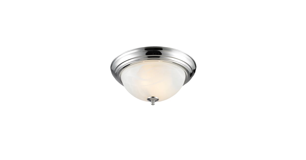 Golden Lighting 1260-13 CH-MBL Multi-Family 2 Light 13in Wide Flush ...