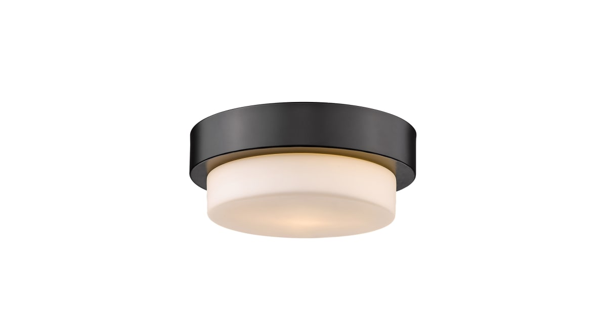 Golden Lighting 1270-09 BLK 9" Wide Flush Mount Drum Ceiling Fixture ...