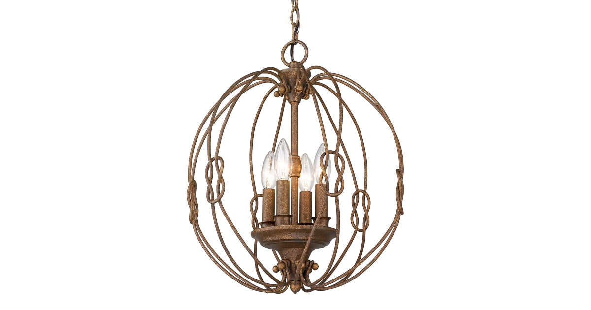 Golden Lighting 1349-4P BC Antoinette 4 Light 16" Wide Taper Candle ...