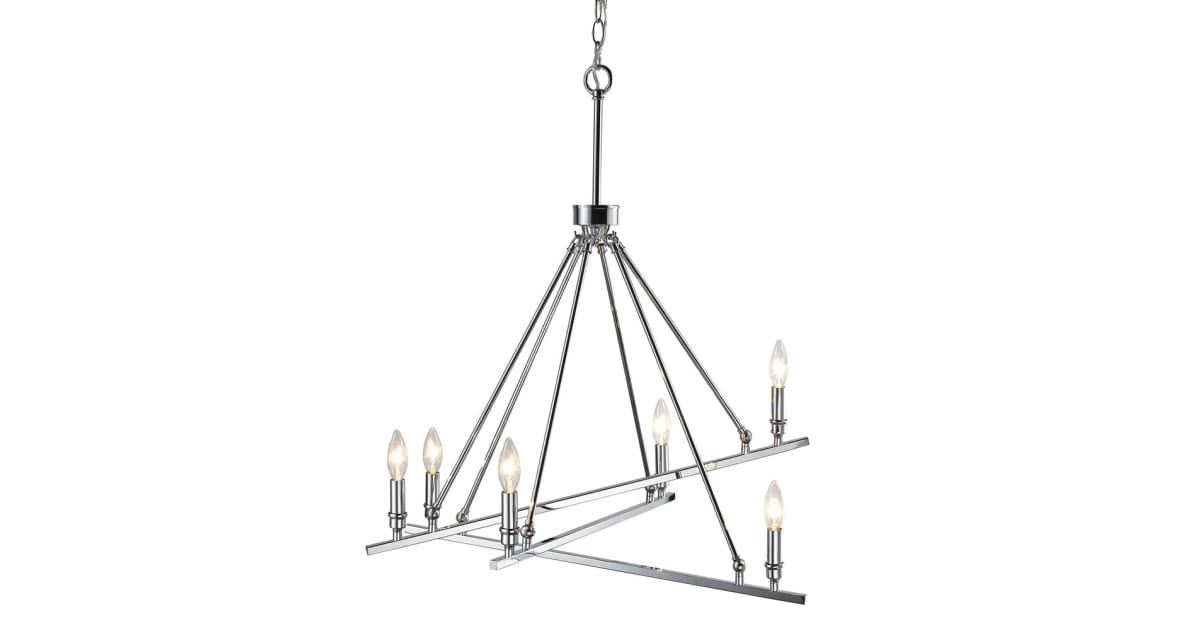 Golden Lighting 2360-6 CH Garvin 6 Light 27" Wide Chandelier | Ferguson ...
