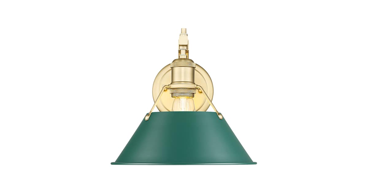 Golden Lighting 3306-1W BCB-GN Orwell 10" Tall Wall Sconce | Ferguson Home