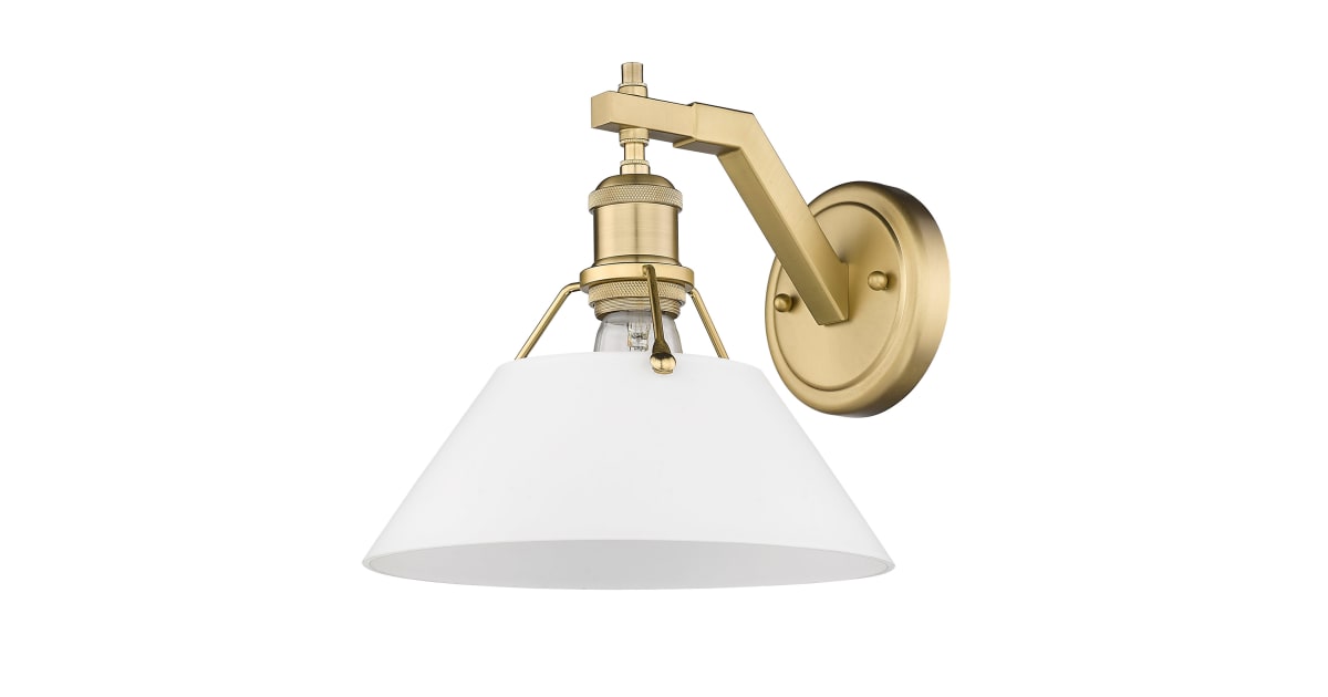 Golden Lighting 3306-1W BCB-OP Orwell 10" Tall Bathroom Sconce with a ...
