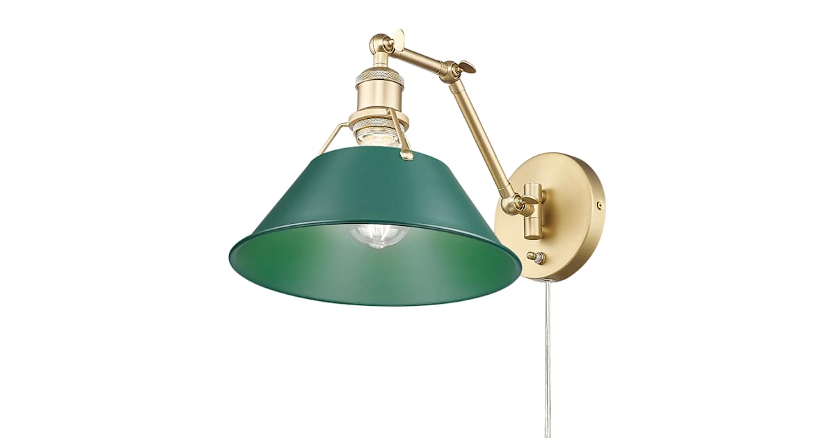 Golden Lighting 3306-A1W BCB-GN Orwell 9" Tall Wall Sconce | Ferguson Home