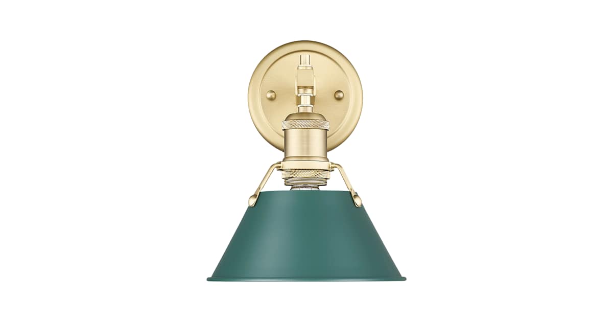 Golden Lighting 3306-BA1 BCB-GN Orwell 10" Tall Bathroom Sconce ...