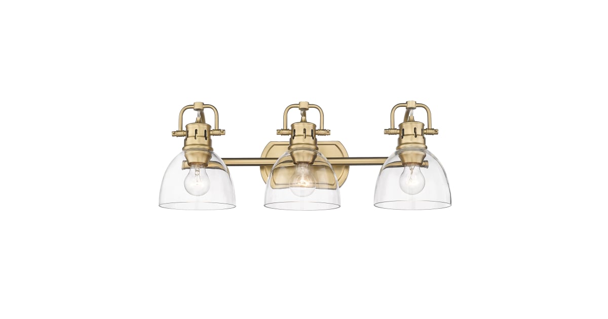 Golden Lighting 3602-BA3 BCB-CLR Duncan 3 Light 25" Wide Vanity Light ...
