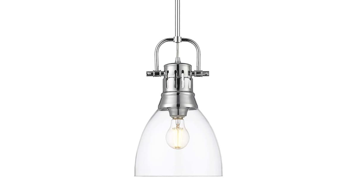 Golden Lighting 3604-S CH-CLR Duncan 9" Wide Mini Pendant | Ferguson Home