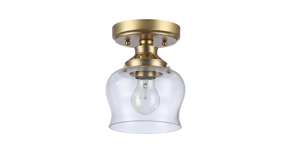 Golden Lighting 3610-SF BCB-CLR Daphne 6" Wide Semi-Flush Ceiling ...