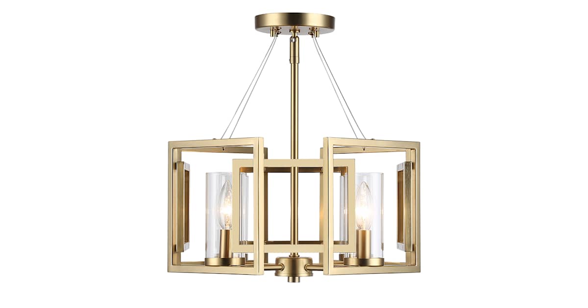Golden Lighting 6068-SF BCB Marco 4 Light 16" Wide Semi-Flush Ceiling ...