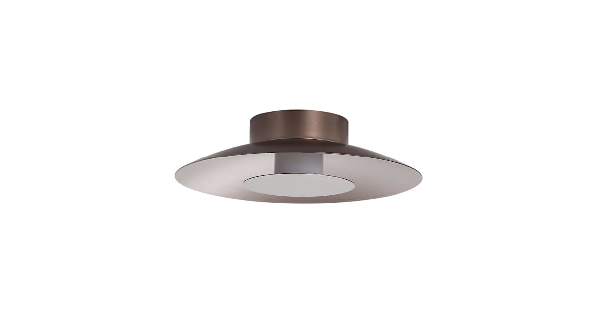 Golden Lighting 6400-FM12 CS-CS Luma 12" Wide Semi-flush LED Ceiling ...