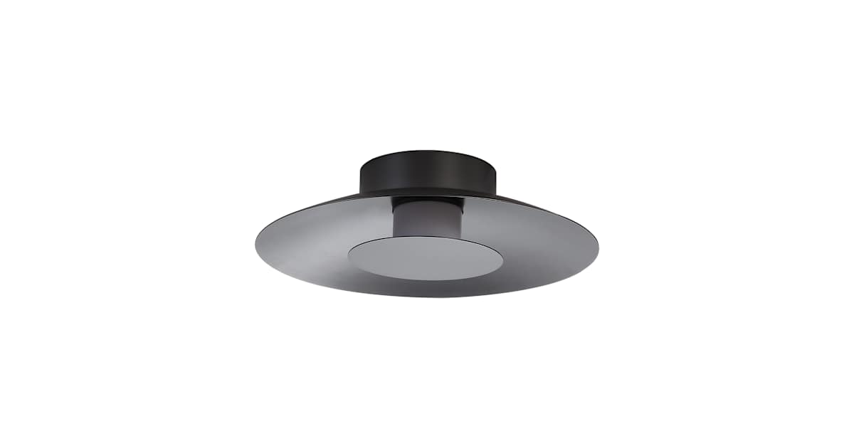 Golden Lighting 6400-FM12 GRA-GRA Luma 12" Wide Semi-flush LED Ceiling ...