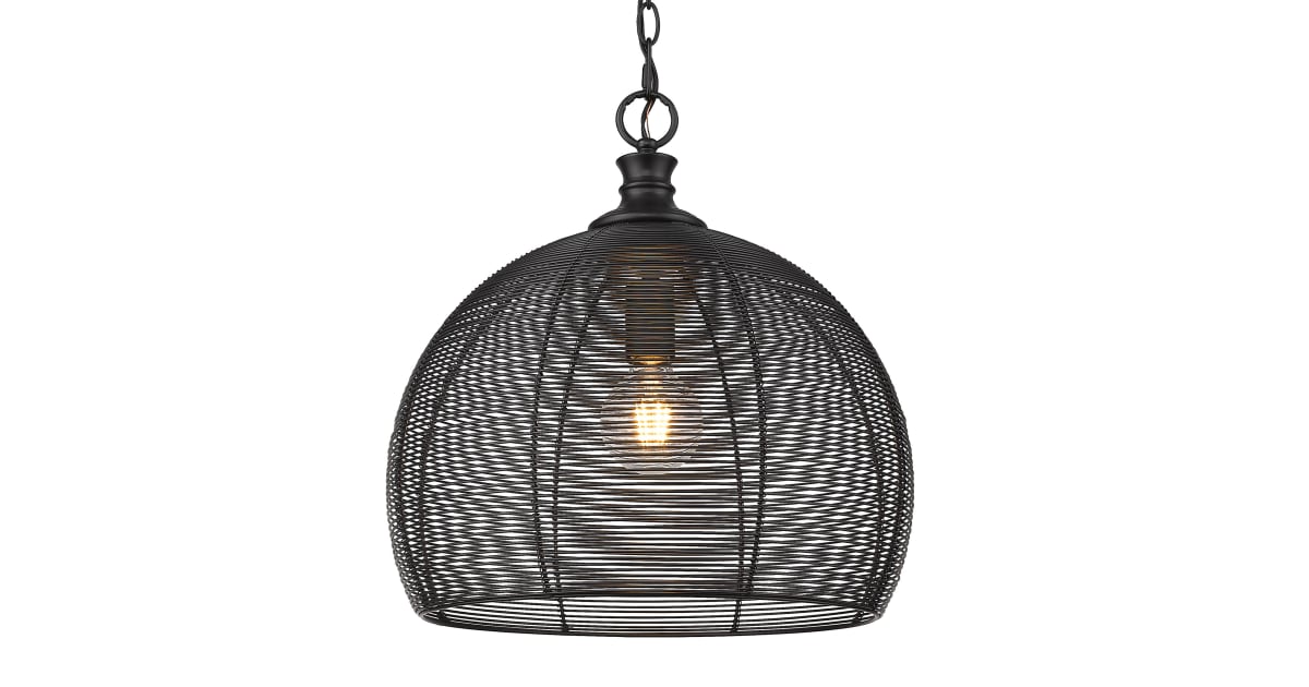 Golden Lighting 6802-M BLK Calypso 16" Wide Pendant | Build.com
