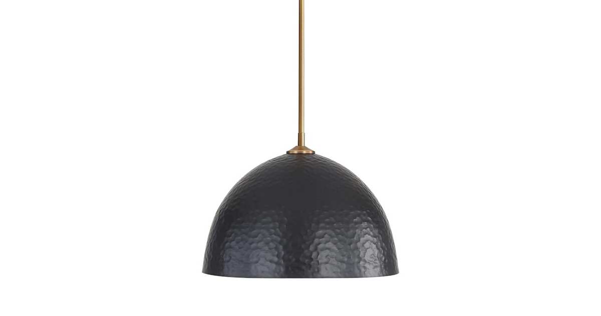 Golden Lighting 6950-L MBS-BLK Shepard 16" Wide Pendant | Ferguson Home