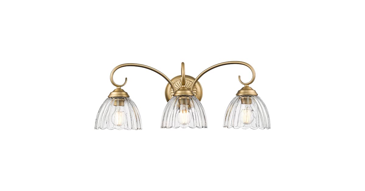 Golden Lighting 6952-BA3 BCB-CLR Audra 3 Light 7" Wide Vanity Light ...