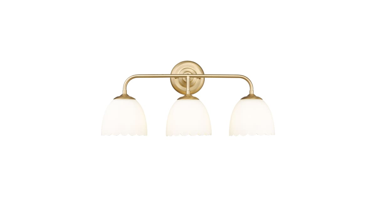 Golden Lighting 6954-BA3 BCB-OP Dorinda 3 Light 7" Wide Vanity Light ...