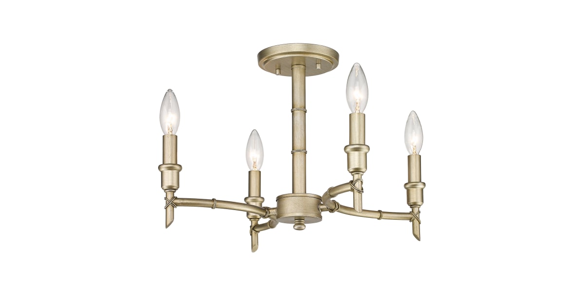 Golden Lighting 8207-SF WG Cambay 4 Light 13" Wide Semi-Flush Ceiling ...