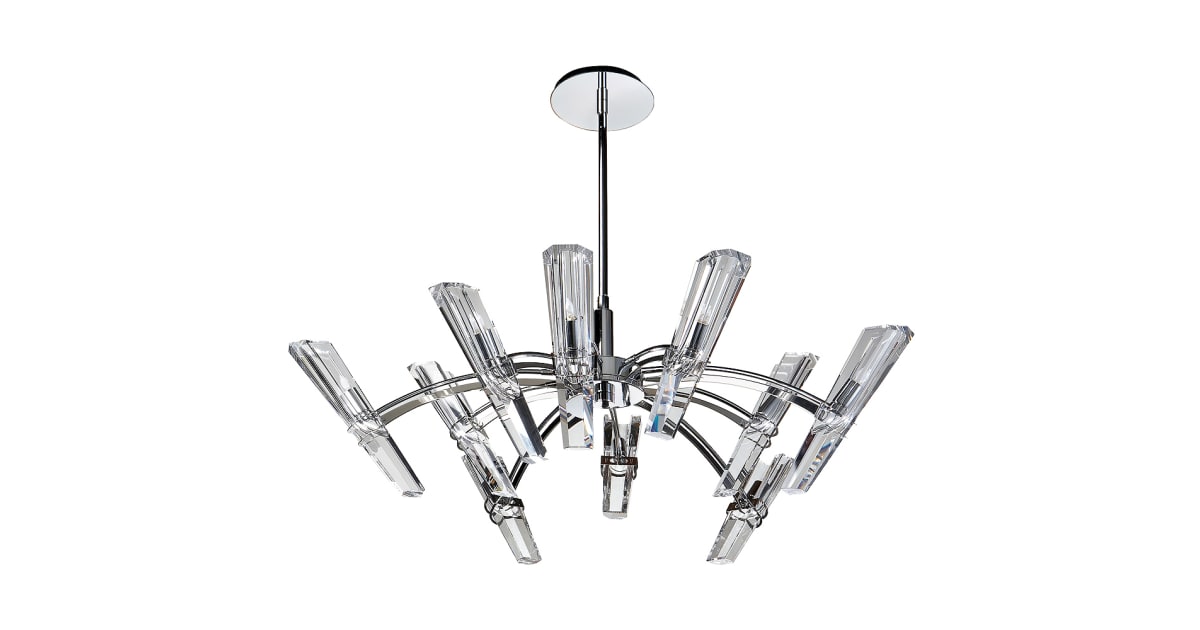 Golden Lighting C147-10-CH Sapphire 10 Light Double Tier Chandelier ...
