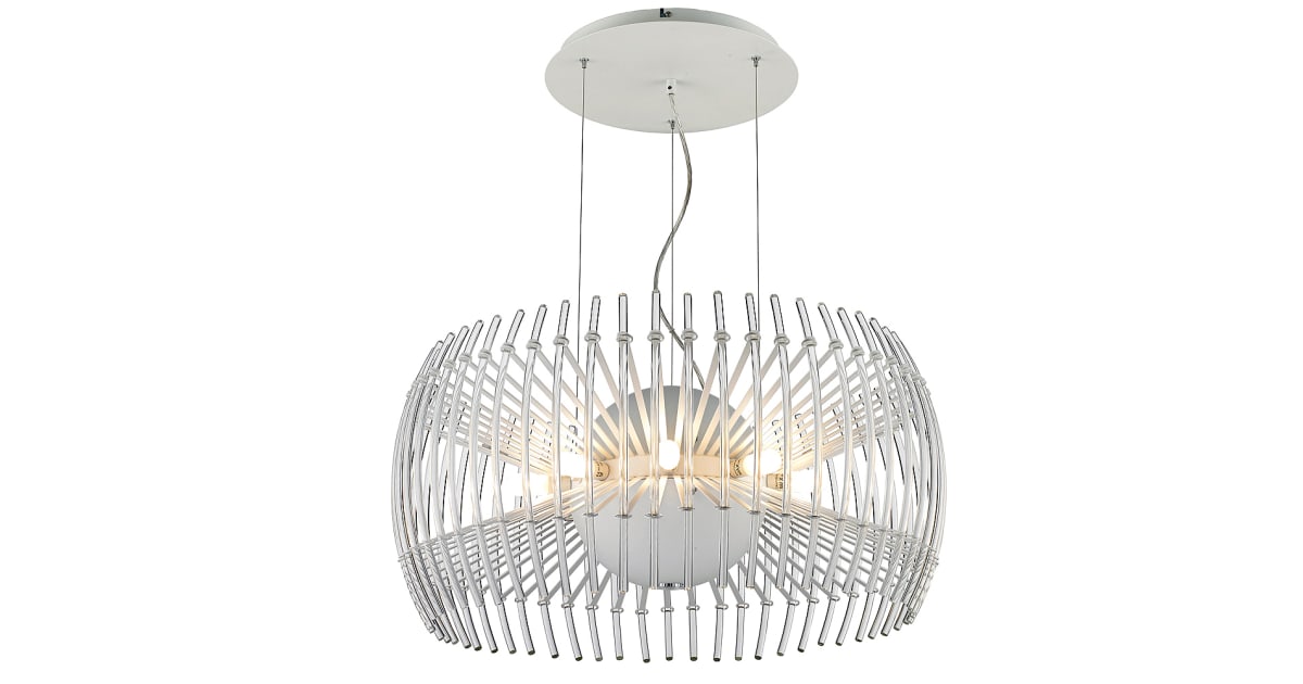 Golden Lighting C180-L-WH Terra 17 Light Single Tier Chandelier with ...