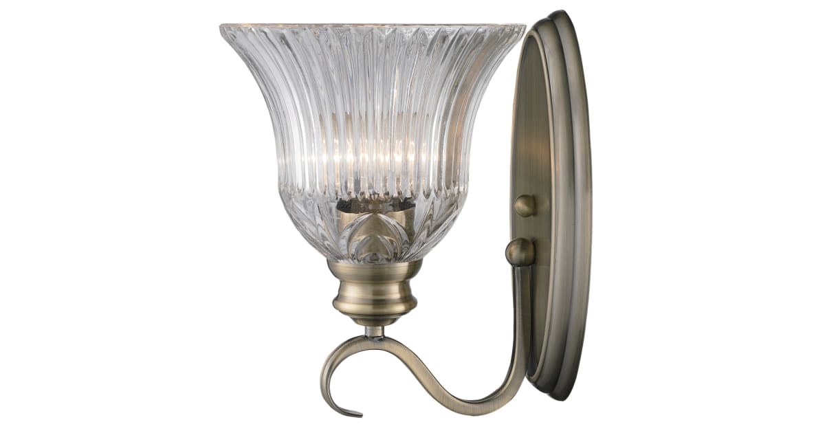 Golden Lighting 6005-1W AB 1 Light Up Light Wall Sconce from the ...