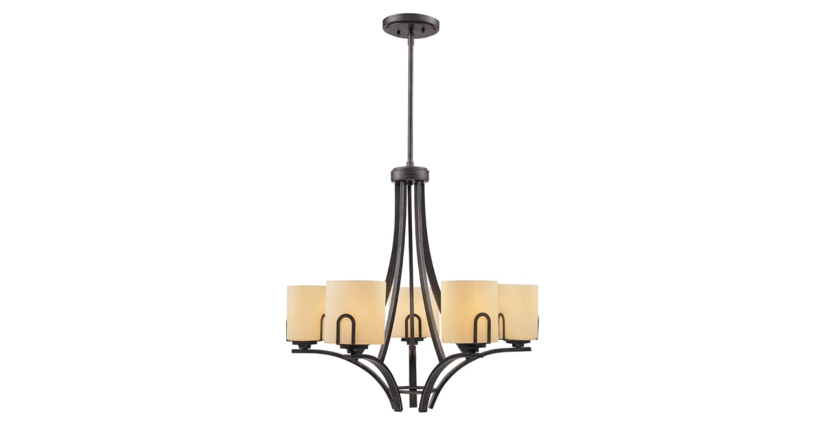 Golden Lighting 9363-5 GMT Presilla 5 Light Chandelier | Ferguson Home