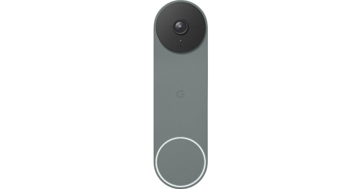 Google Nest GA02075-US 6-3/10" H x 1-4/5" W Battery Powered Video ...