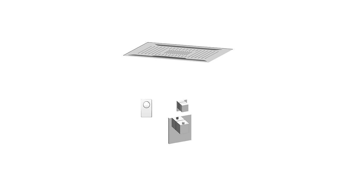 Graff AQ2.000SG-SH0-PC Aqua-Sense Ceiling-Mount Shower System with ...