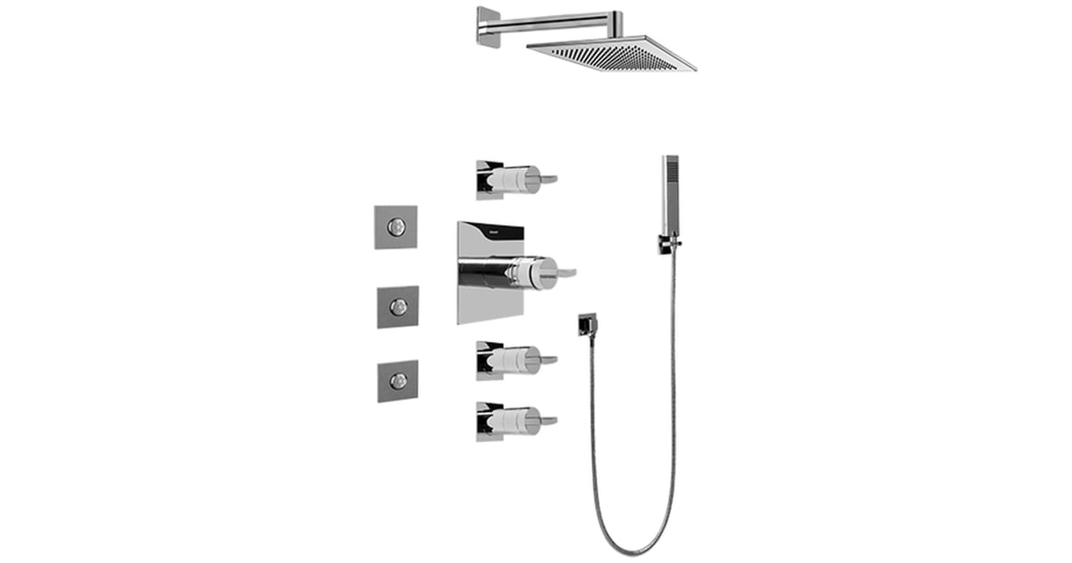 Graff GC1.122A-C14S-PC Sade Thermostatic Shower System with Shower Head ...