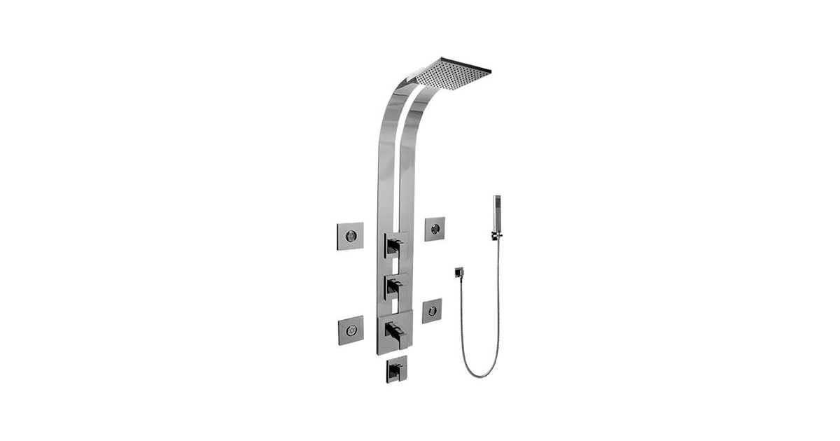 Graff GE1.120A-LM31S-PC Thermostatic Shower System with Metal Lever ...