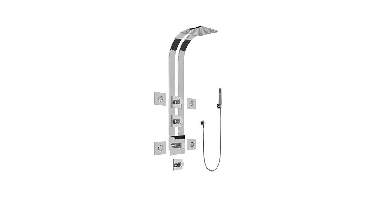 Graff GE1.120A-LM39S-PC Qubic Tre Thermostatic Shower System with Metal ...