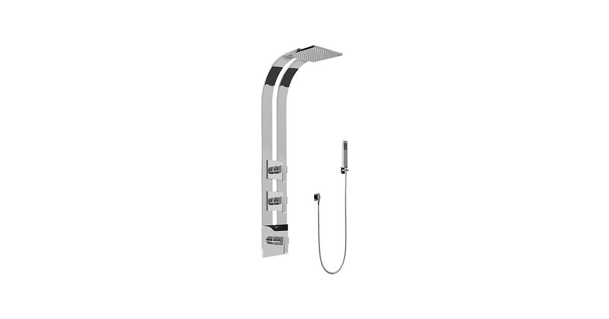 Graff GE2.020A-LM38S-PC Qubic Thermostatic Shower System with Metal ...