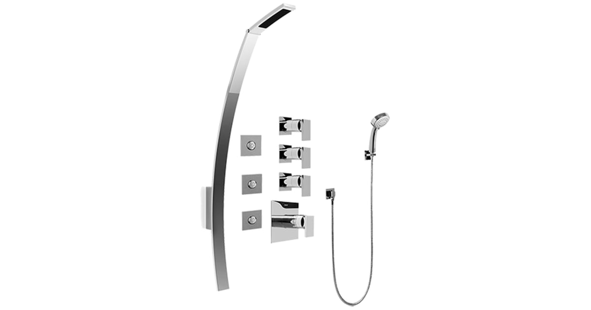 Graff GF1.130A-LM31S-PC Solar Thermostatic Shower System with Shower ...