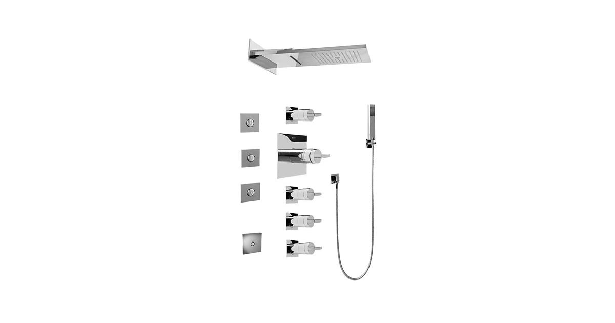 Graff GH1.124A-C14S-PC-T Aqua-Sense Full Square LED Thermostatic Shower ...