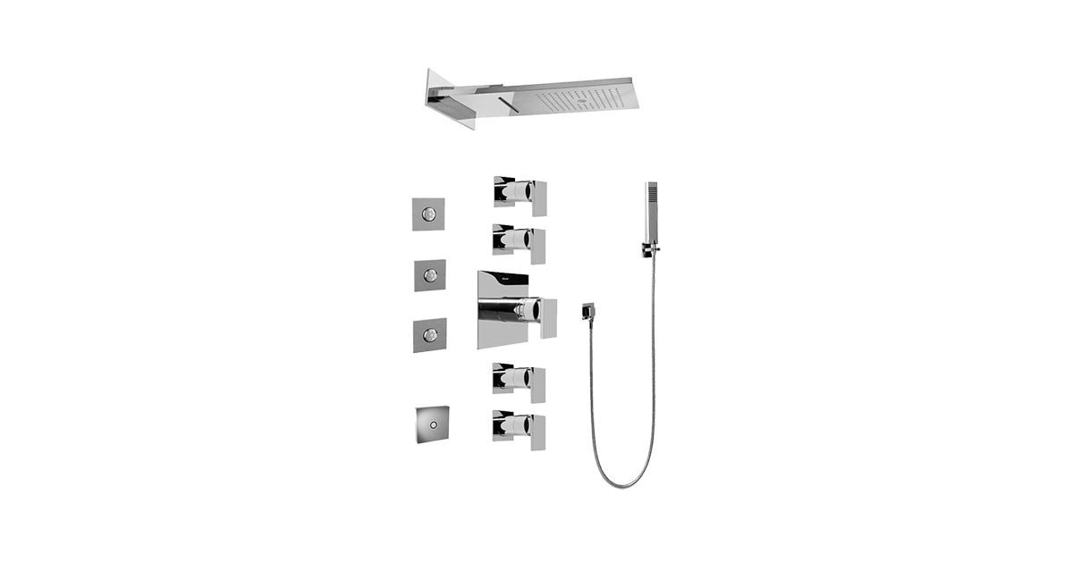 Graff GH1.124A-LM31S-PC Aqua-Sense Full Square LED Thermostatic Shower ...